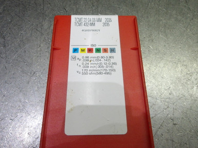 Sandvik Carbide Inserts QTY10 TCMT 432-MM/TCMT 22 04 08-MM 2035 ...