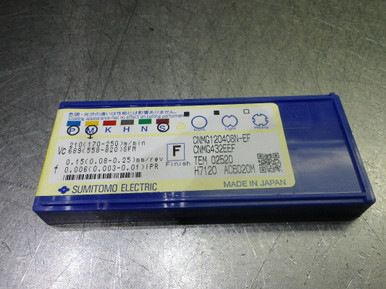 Sumitomo Carbide Inserts QTY10 CNMG432EEF/CNMG120408N-EF AC6020M ...