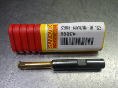 Sandvik 3 Flute Carbide Thread Mill 8mm Shank 326R08-B25100VM-TH 1025 ...