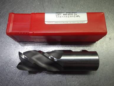Minicut 1.25" 4 Flute HSSCO Roughing Endmill 1.25" Shank 995-4020 ...