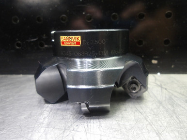 Sandvik 2.5" Indexable Coolant Thru Facemill 1" Arbor A345-063R25-13M ...