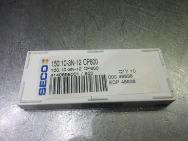 SECO Carbide Grooving/Parting Inserts QTY10 150.10.3N-12 CP600 ...