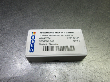 SECO CBN Tipped Carbide Inserts QTY2 TCGW110204S-01020-L1-C CBN010 ...