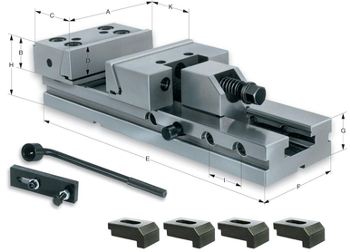 ROHM 175mm Mechanical Machine Vise MSR 175 x 400 - Superior Machine & Tool
