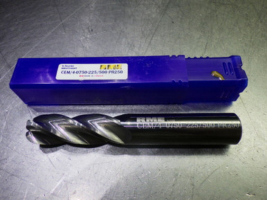 RME Inc 3/4" 4 Flute Carbide CR Endmill CEM/4-0750-225/500 PR250 ...