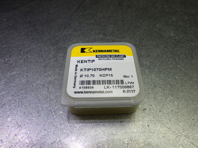 Kennametal 10.7mm Carbide Drill Tip Inserts QTY1 KTIP1070HPM KCP15 ...