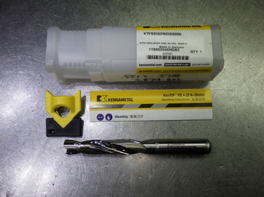 Kennametal .552" Coolant Thru 5xD Drill 9/16" Shank KTFS0552R05SS056 ...
