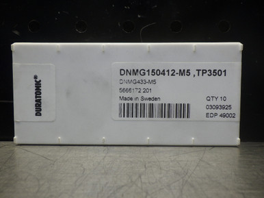 SECO Carbide Inserts QTY10 DNMG150412-M5 TP3501 (LOC2003B) - Superior ...