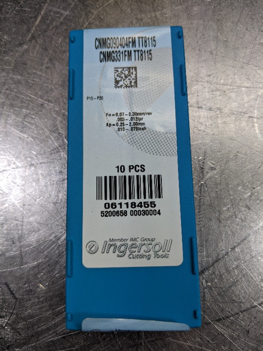 Ingersoll Carbide Inserts QTY10 CNMG 090404 FM / CNMG 331 FM TT8115 ...