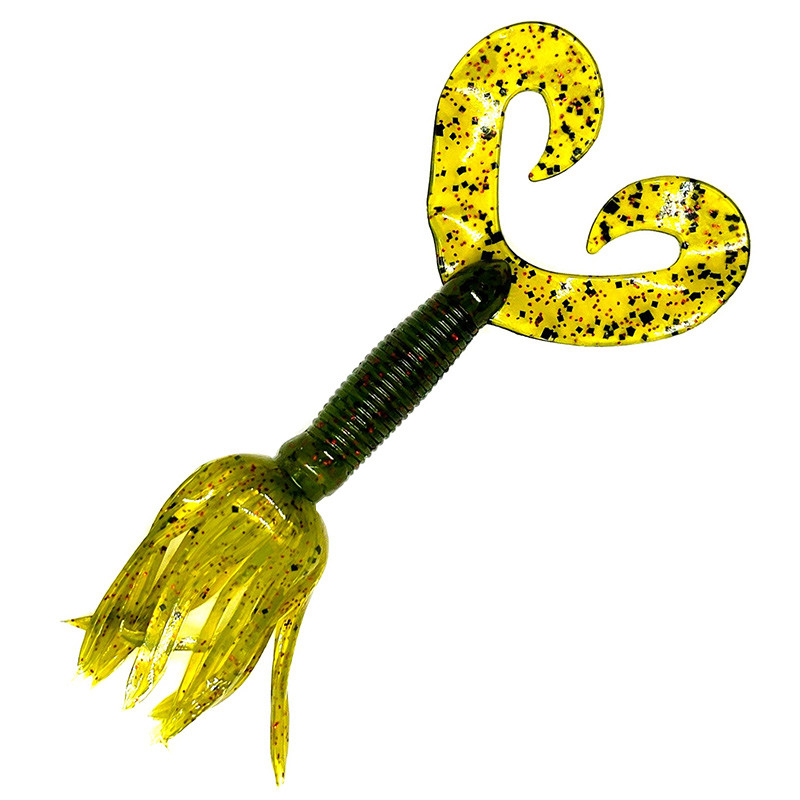 Chompers 5" Skirted Twin Tail Grubs