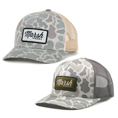 Marsh Wear Script Trucker Hats