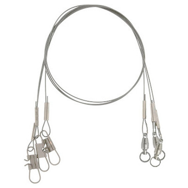 Danielson Stainless Steel 20 lb Test Wire Leaders with Ball Bearing Swivels
