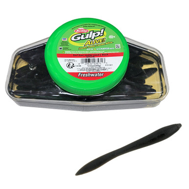 Berkley Gulp! Alive! 5" Black Jumbo Leech Pint Container