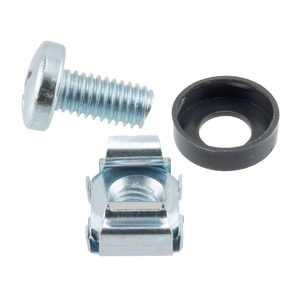 10 pack M6 cage nut set (10ea, M6 screws, M6 cage nuts, M6 washers ...