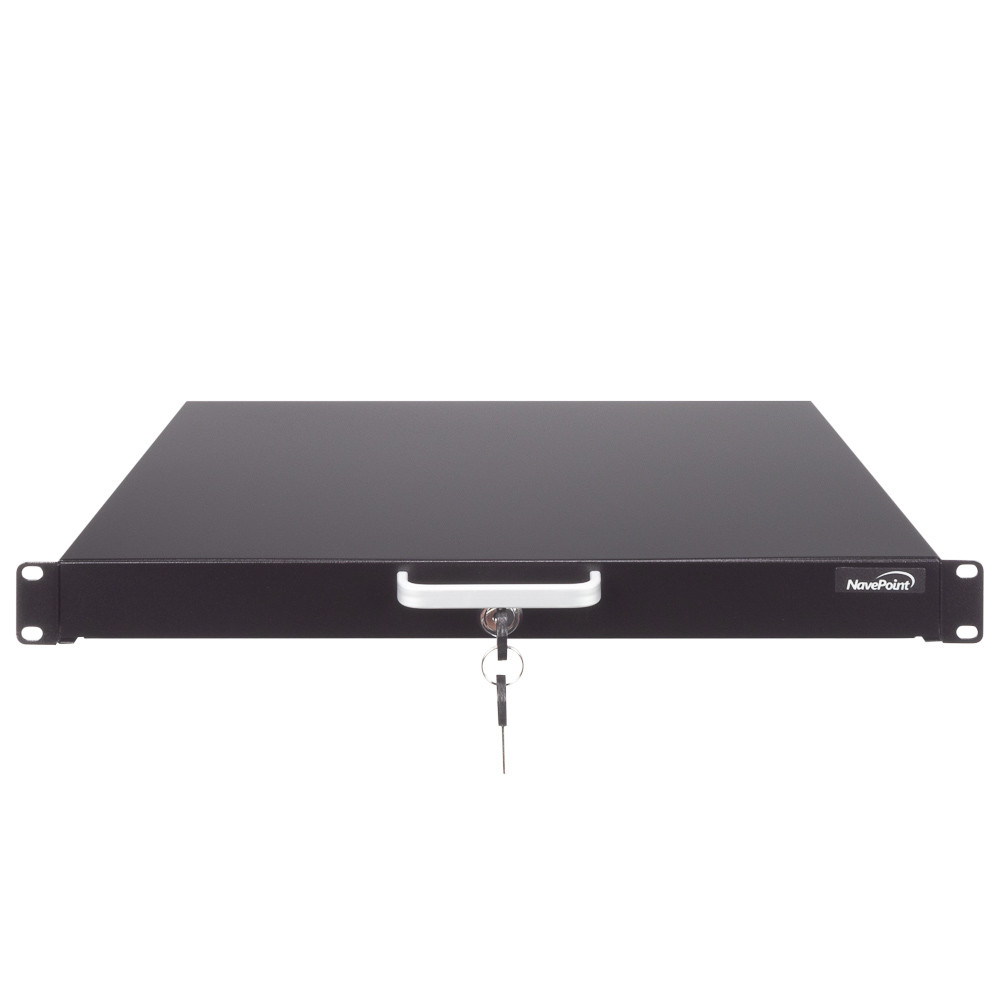 NavePoint 4U Rack Mount Drawer With Lock And Key: Rack Mount - Drawers