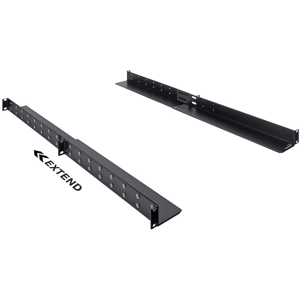 NavePoint 1U Adjustable Rack Mount Server Shelf Rails Full Depth ...