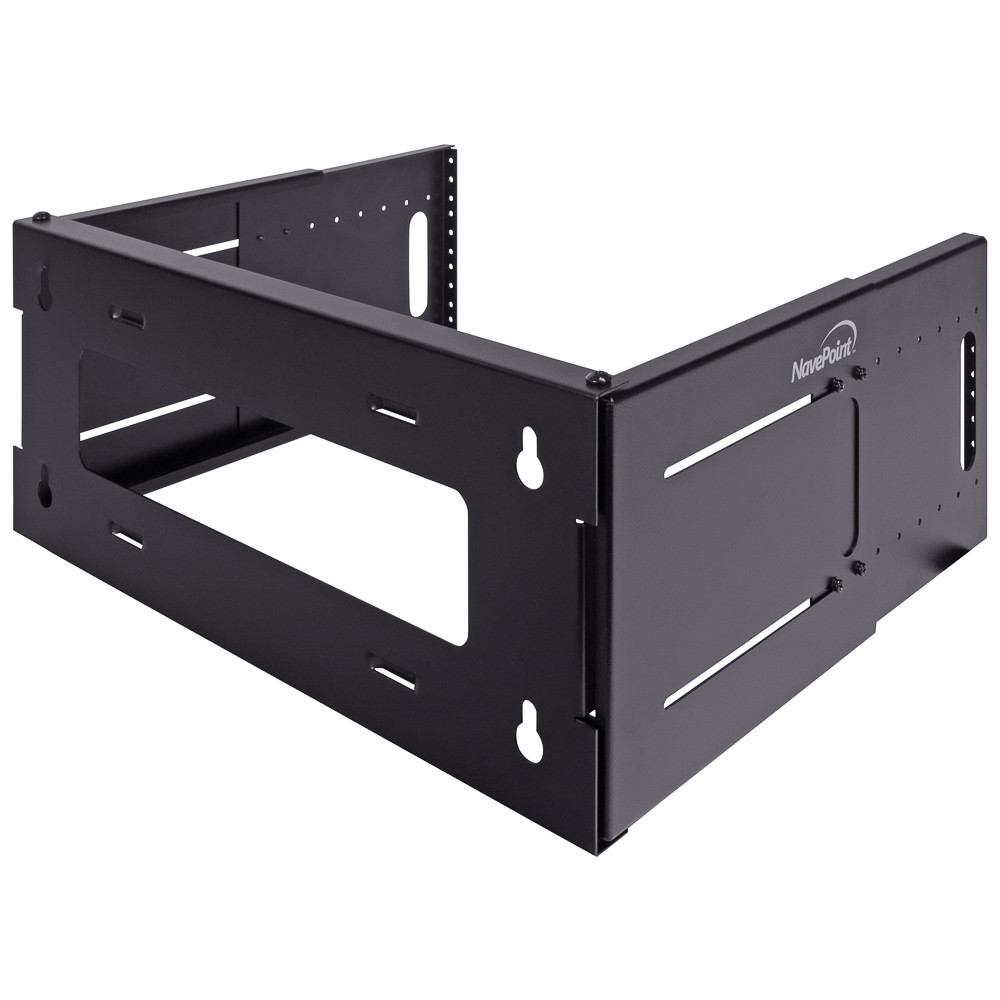 NavePoint 4U Adjustable Depth Wallmount Bracket Threaded: Patch Panel ...