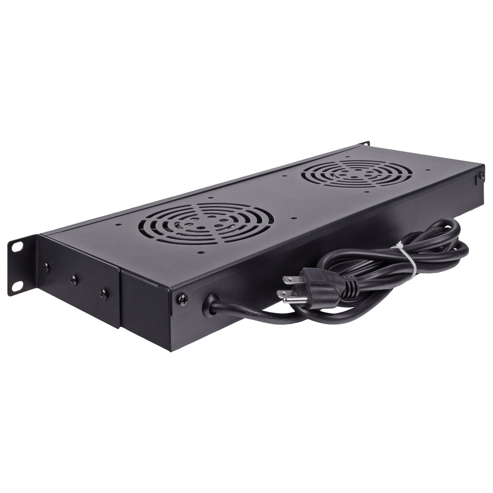 NavePoint 1U Rack Mount Network Cabinet Cooling System With (2) 110 V ...
