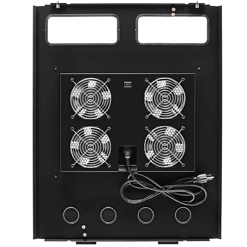 NavePoint 42U Cabinet Top-Mount Fan Panel: Fans and Cooling