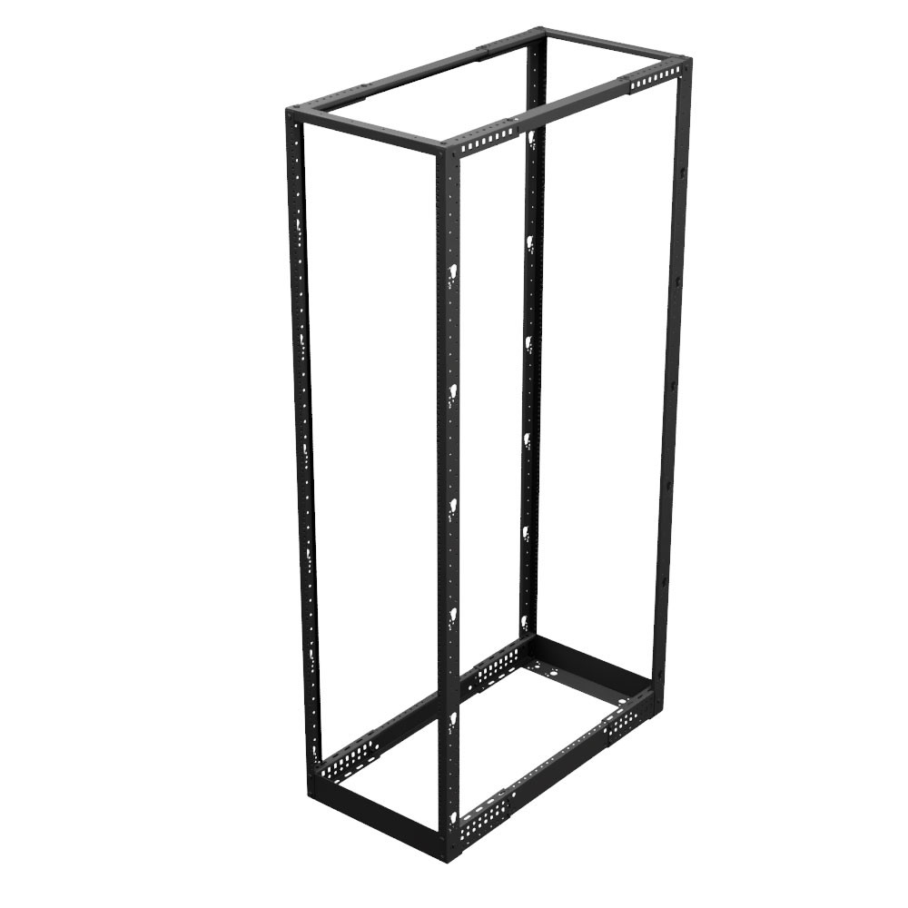 NavePoint 4-Post Adjustable Rack, 42U, 12-24 Threaded, Caster ...