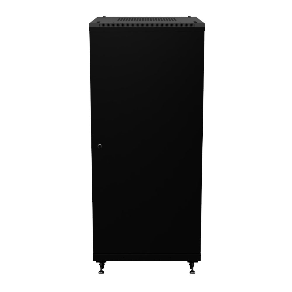 NavePoint 27U AV Rack Cabinet, 28 in depth, Cold-rolled Steel, Black