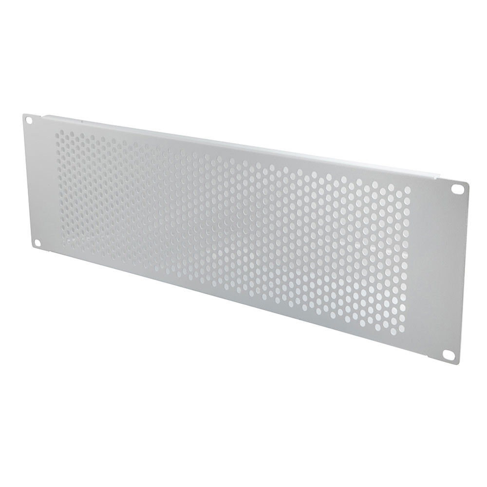 19 Inch Perf Blank Panel 3U- RAL9003, Signal White