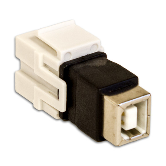 NavePoint USB 2.0 B Female to Female Keystone Adapter White 10-pack ...