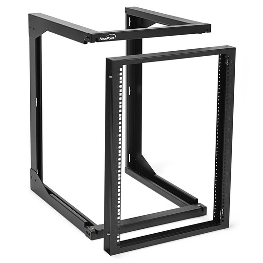NavePoint 12U Swing Gate Wallmount Rack with 24in Depth: Swing Gate Racks