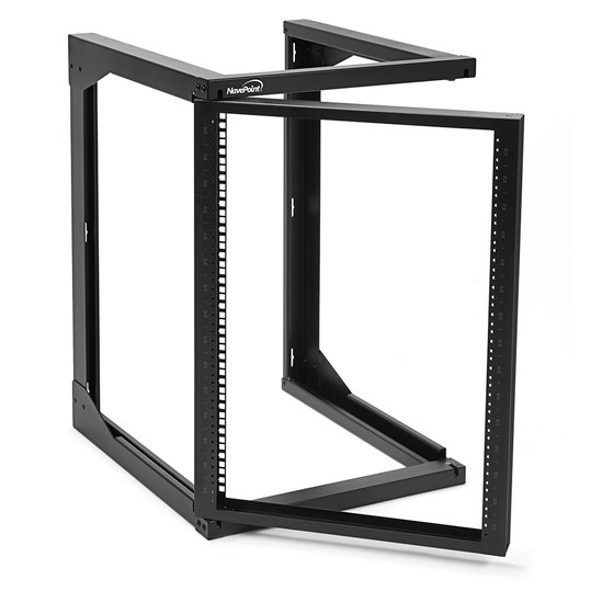 NavePoint 15U Swing Gate Wallmount Rack with 24in Depth: Swing Gate Racks