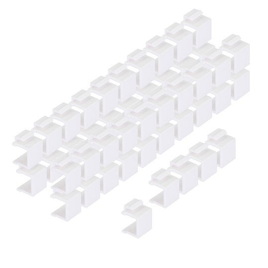 Heavy-Duty Blank Keystone Insert, Thermoplastic , White, 50-Pack 50 ...