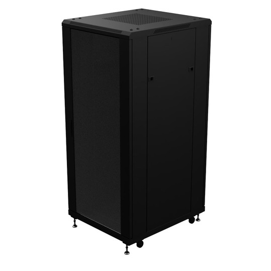 NavePoint 27U AV Rack Cabinet, 28 in depth, Cold-rolled Steel, Black