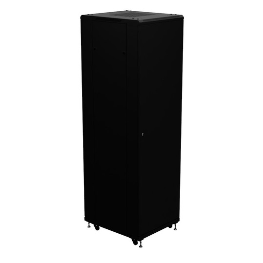 NavePoint 42U AV Rack Cabinet, 28 in depth, Cold-rolled Steel, Black