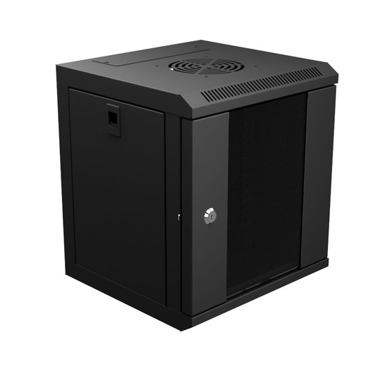 NavePoint11.8 in Wall Mount Network Cabinet, 6U, Tempered Glass ...