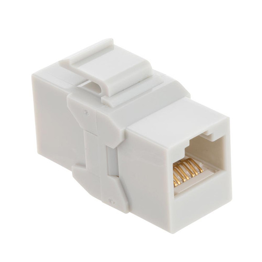 NavePoint CAT6A UTP Inline Keystone Coupler, 25 pack, Grey