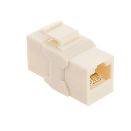 NavePoint CAT6A UTP Inline Keystone Coupler, 25 pack, Ivory