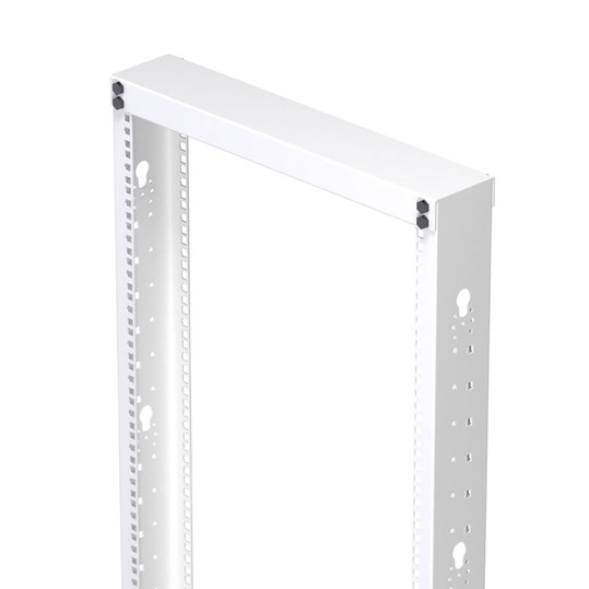 45U 2-Post Open Frame Rack, White