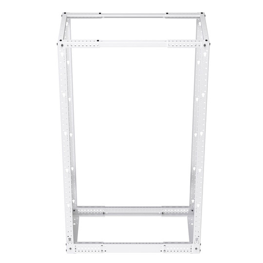 37U Adjustable Depth 4-Post Open Frame, White