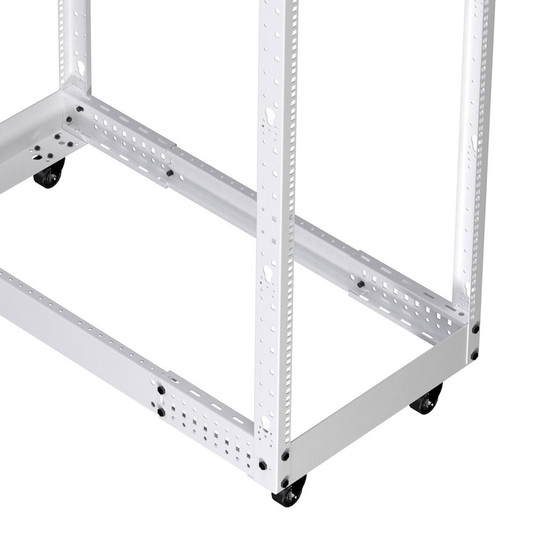 45U Adjustable Depth 4-Post Open Frame, White