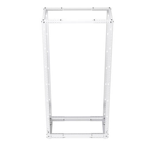 45U Cold Rolled Steel 4-Post Open Frame, White