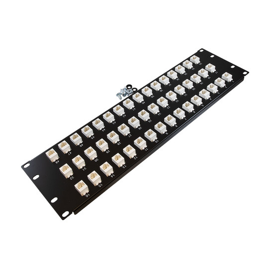 NavePoint 3U (5.25") 19 Inch Panel with 48 Cat6 Mini-Couplers