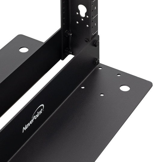 NavePoint 13U Aluminum 2-Post Open Frame Server Rack Threaded: 2-Post Racks