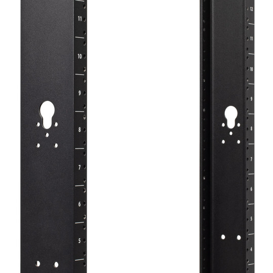 NavePoint 13U Aluminum 2-Post Open Frame Server Rack Threaded: 2-Post Racks