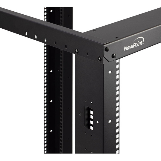 NavePoint 42U 1000mm Adjustable Depth 4-Post Open Frame Rack with ...