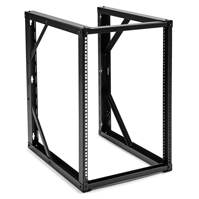 NavePoint 9U Wall-Mount Open Frame Network Rack 24.81" Depth, Threaded ...