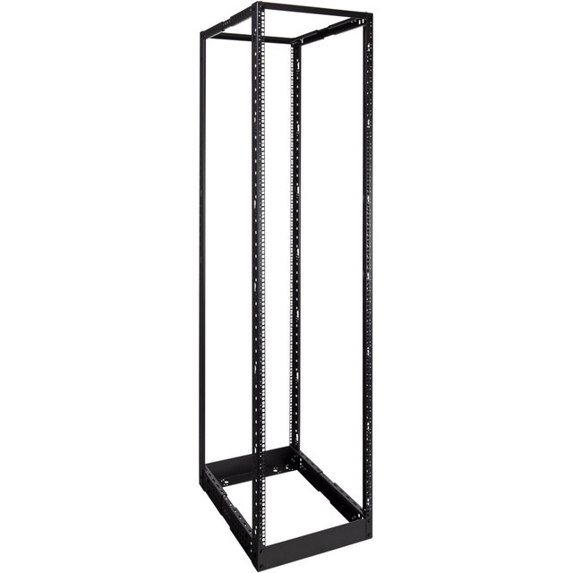 NavePoint 25U Adjustable Depth 4-Post Open Frame Rack: 4-Post Racks
