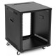 NavePoint 12U Portable Rolling Rack: 4-Post Racks