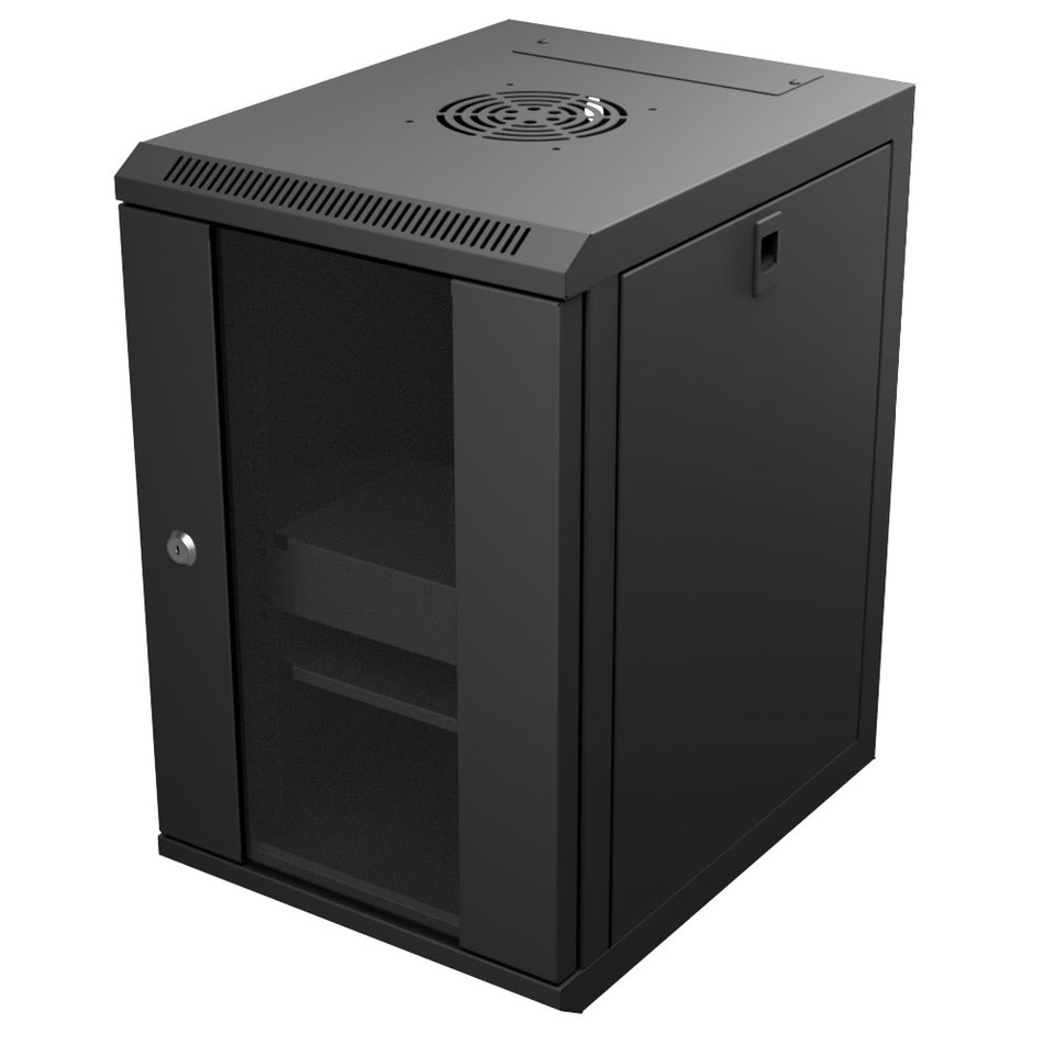 NavePoint 9U Network Server Cabinet, 15.75 inch Long, Black, Wall ...
