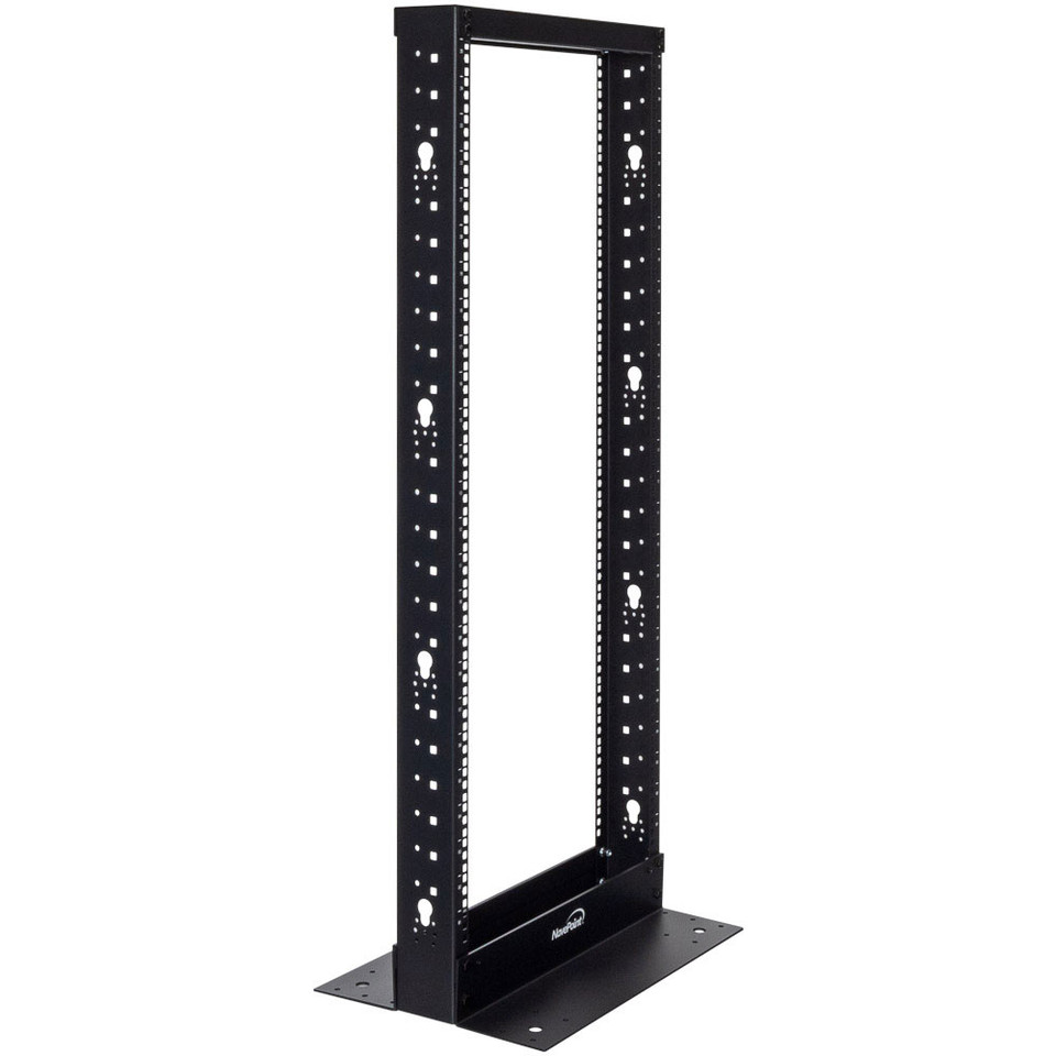 NavePoint 25U Adjustable Depth 4-Post Open Frame Rack: 4-Post Racks