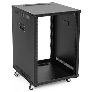 NavePoint 15U Portable Rolling Rack: 4-Post Racks
