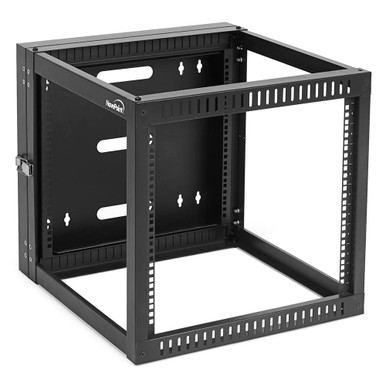 NavePoint 9U Hinged Open Frame Wall-Mount Network Rack 22in Depth ...